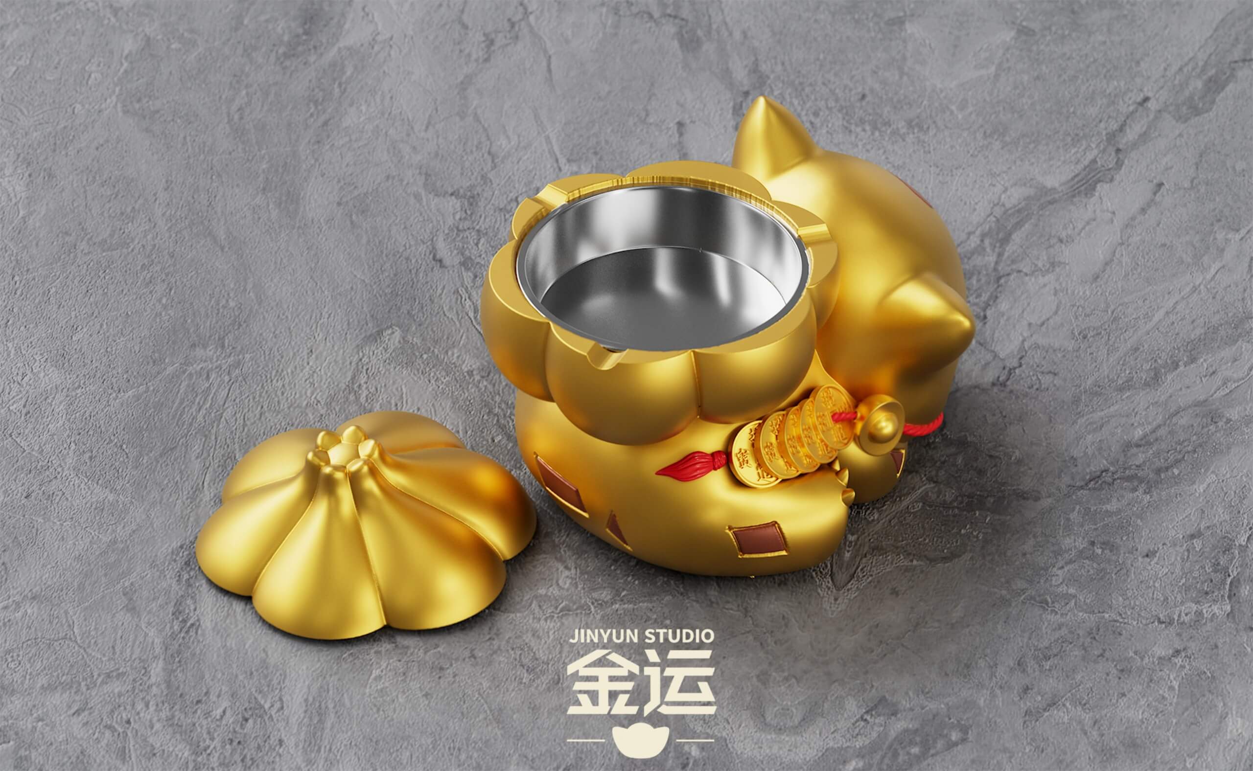 Pokémon "Good Fortune" Bulbasaur Ashtray - JinYun Studio - Collector Figures
